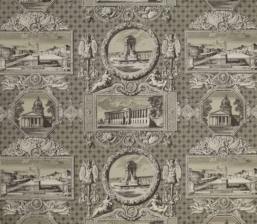 Les Vues de Paris Charcoal | Wallpapers | Marvic Textiles