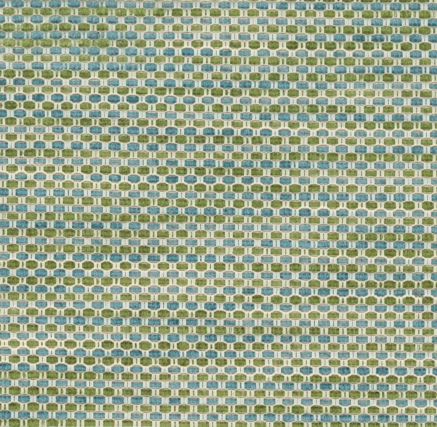 Rattan Vert/Azure | Curtain Fabrics | Upholstery Fabrics | Marvic Text...